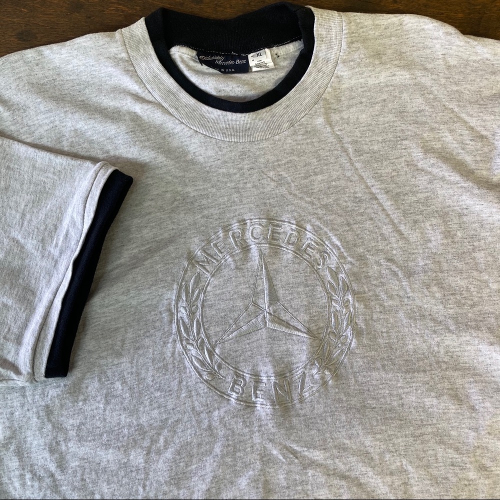 Vintage Mercedes-Benz Embroidered Logo T-Shirt - Gem